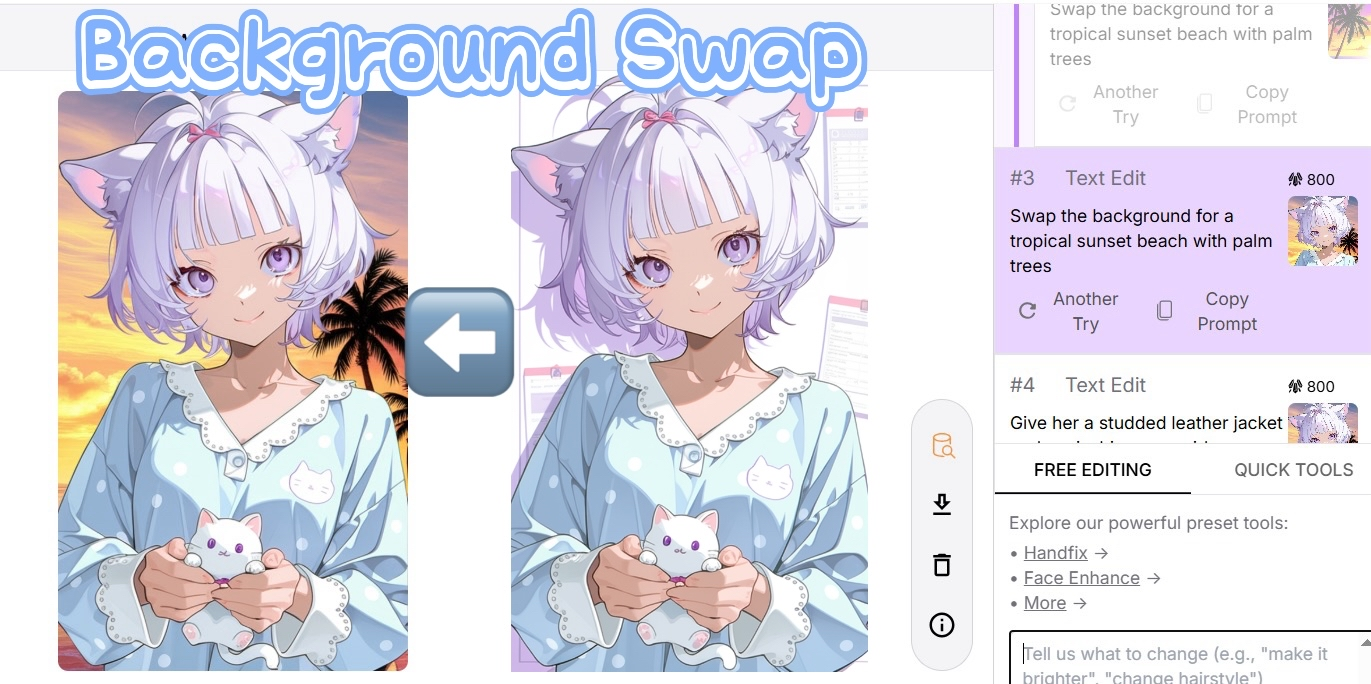 Chat Editing: Image Editing With Natural Language Commands - PixAI